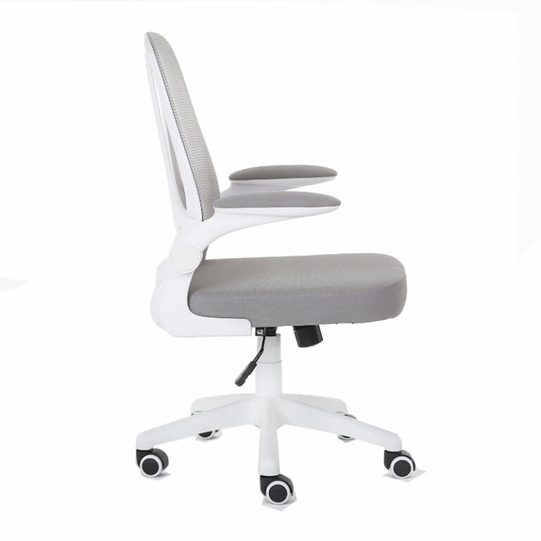 Silla Operativa E107 Mesh y Tela Color Gris Estructura Blanca - OFIK S ...