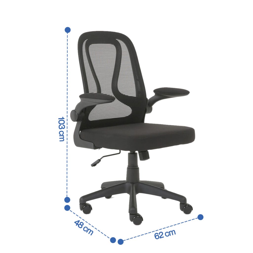 Silla Operativa E107 Mesh y Tela Color Negro Estructura Negro - OFIK S ...